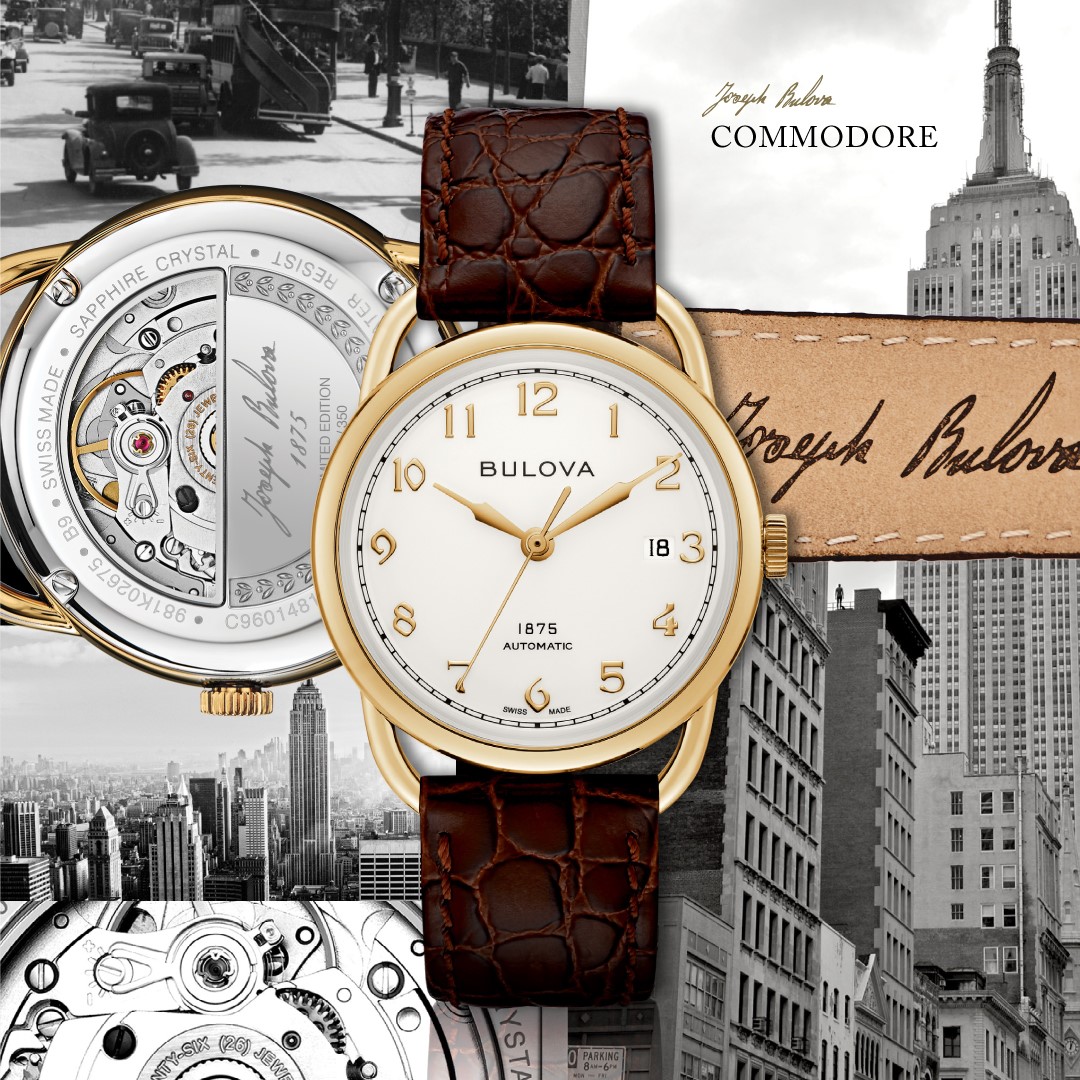 Aprecie o novo Bulova Commodore da coleção que homenageia o fundador da ...